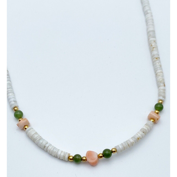 Unbranded | Jewelry | Vintage Heishi Shell Puka Choker Necklace Angel ...